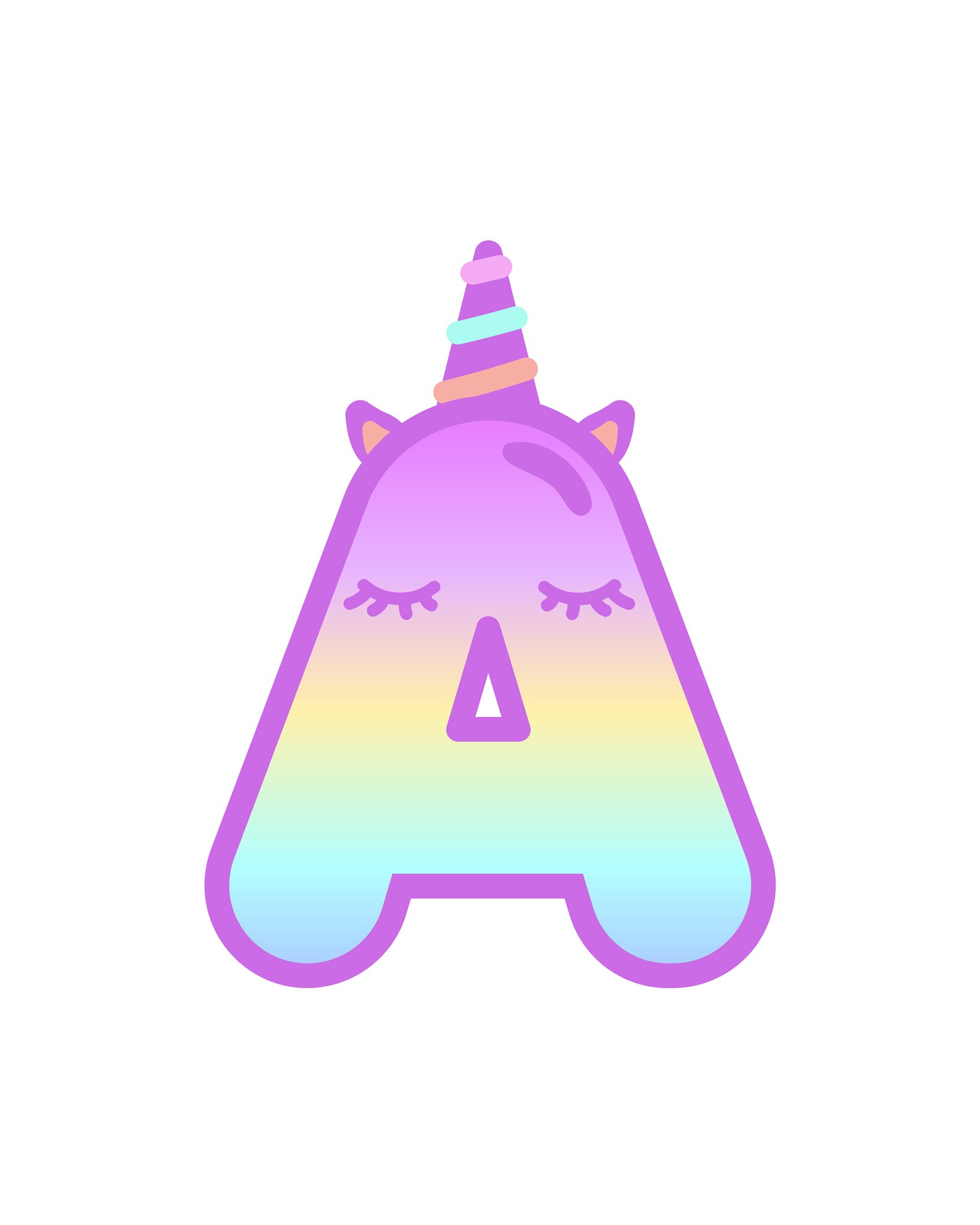 Unicorn Alphabet Printable Letters - Enchanting Kids' Room Decor ...