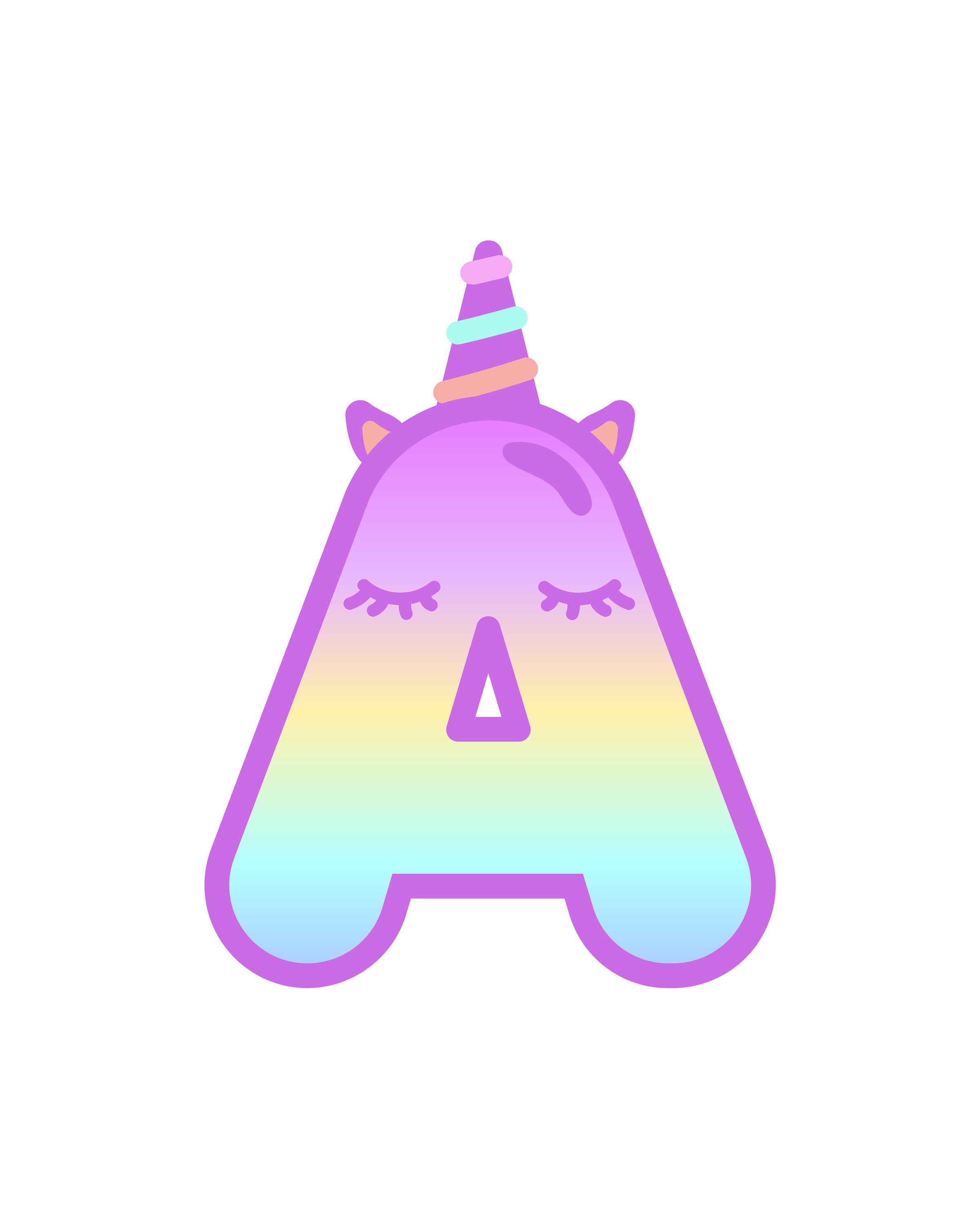 Unicorn Alphabet Printable Letters - Enchanting Kids' Room Decor ...