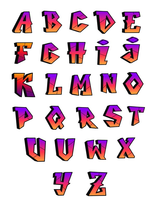 Printable Alphabet Letters In Graffiti