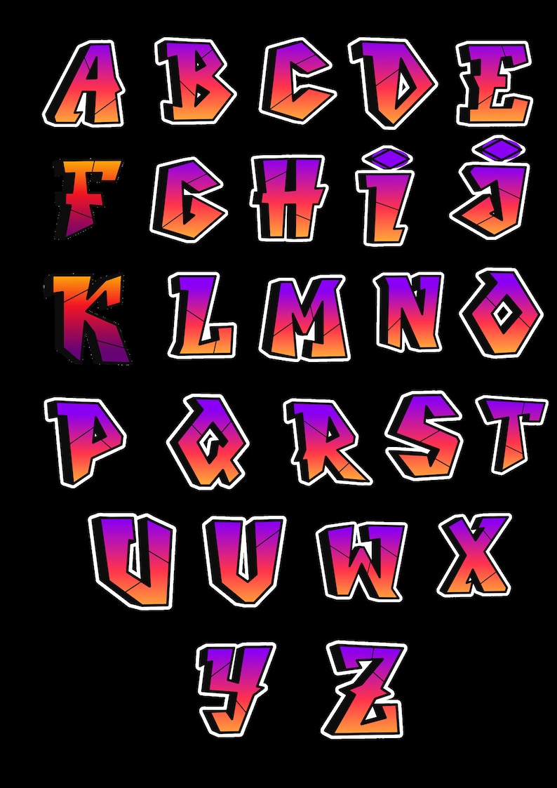 Colorful Graffiti Alphabet Printable Letters - Perfect for Birthdays ...