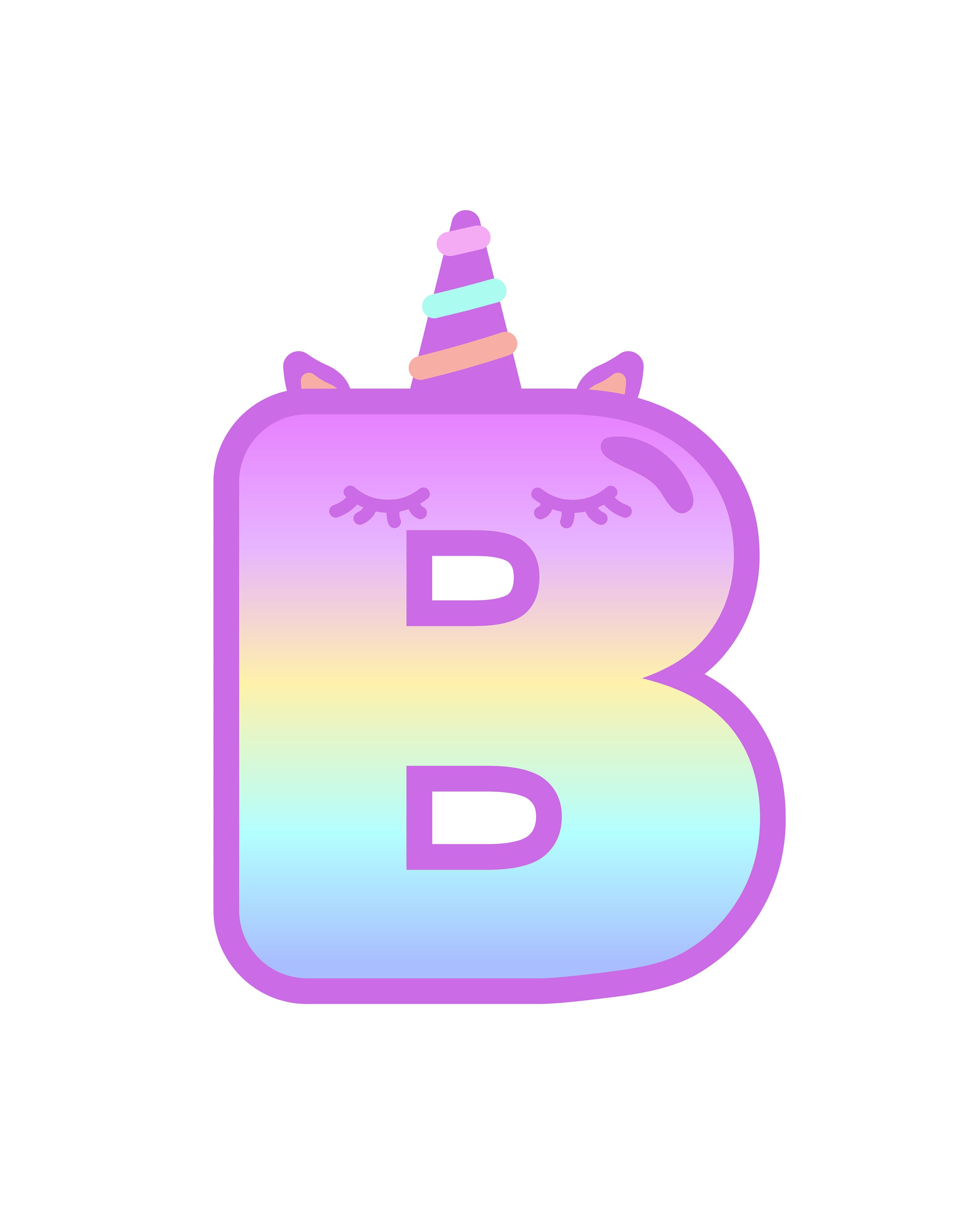 Unicorn Alphabet Printable Letters - Enchanting Kids' Room Decor ...