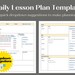 Editable Daily Lesson Plan Template | Dropdown Suggestions for Quick ...