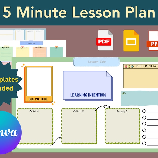 Lesson Plan Ppt - Etsy