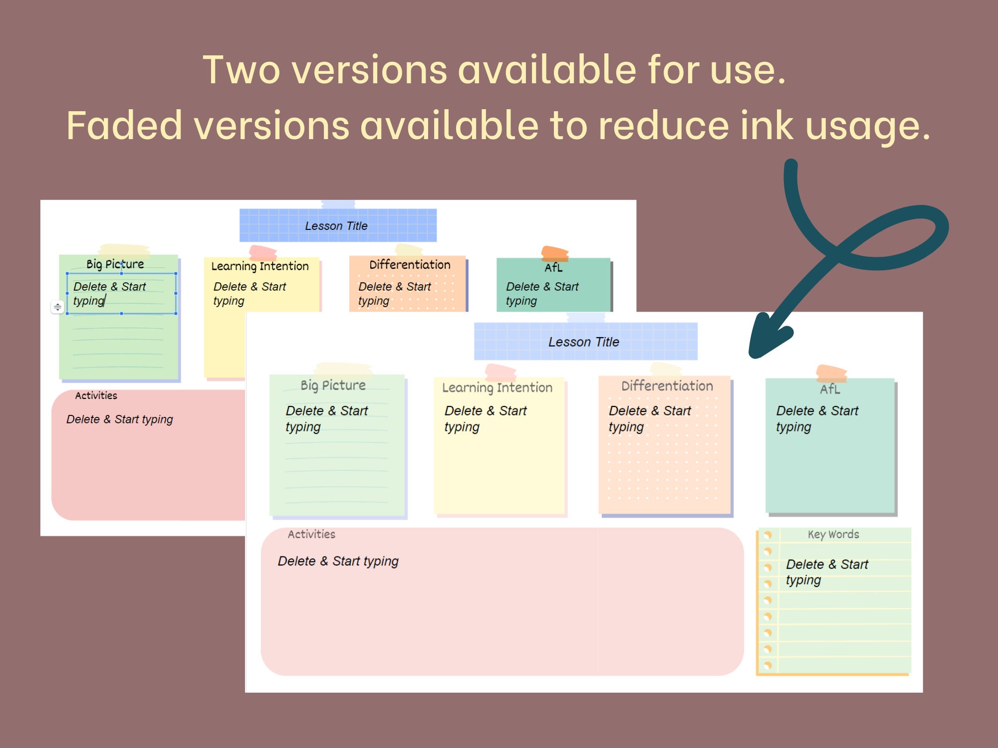 5 Minute Lesson Plan Bundle | Daily Teacher Planner | Edit in Canva ...