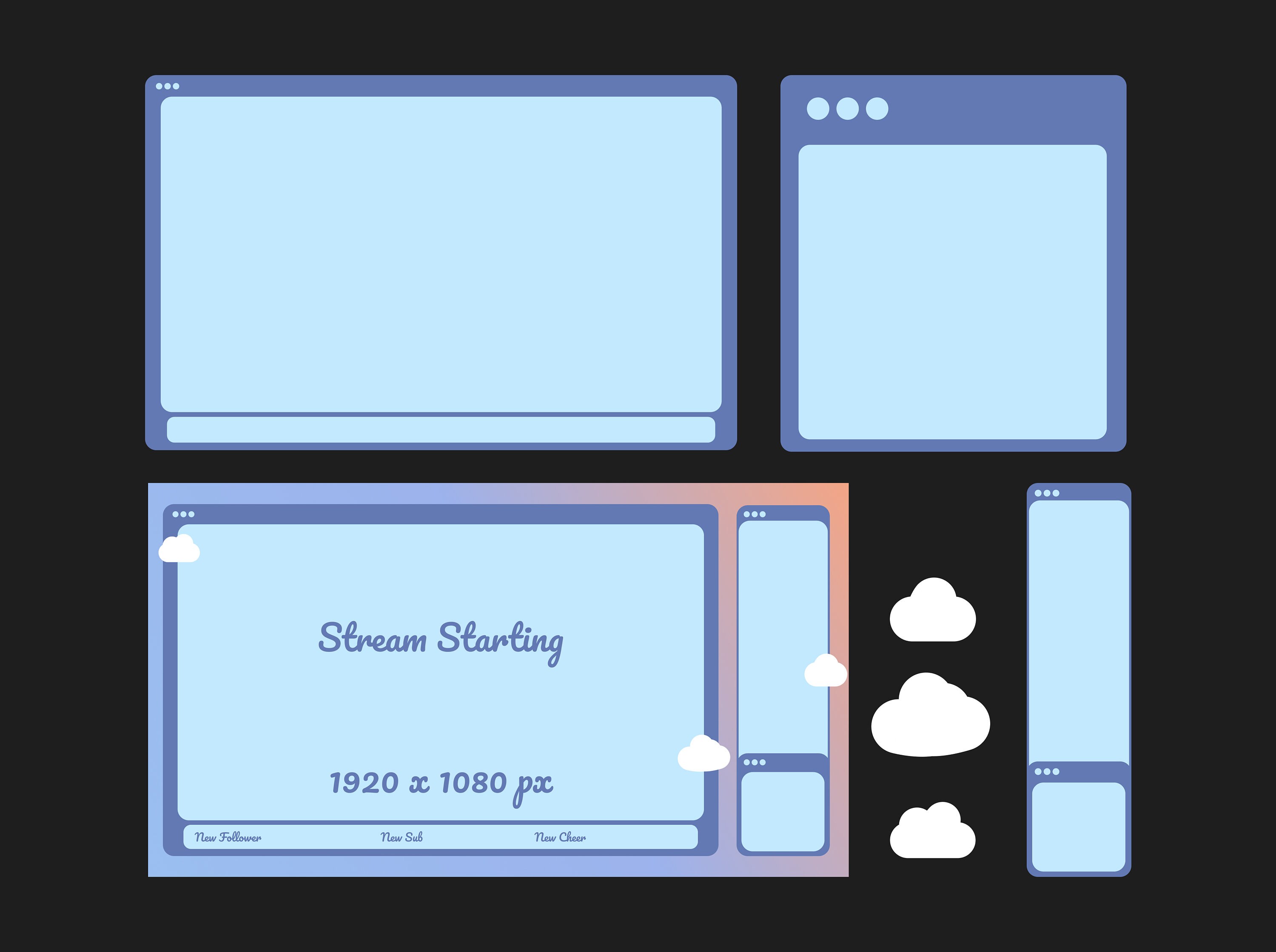 Sky Minimal Stream Overlay Chat and Webcam - Etsy
