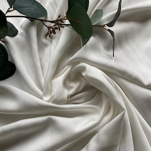 100% Organic Bamboo Silk- Matte White /black - Etsy