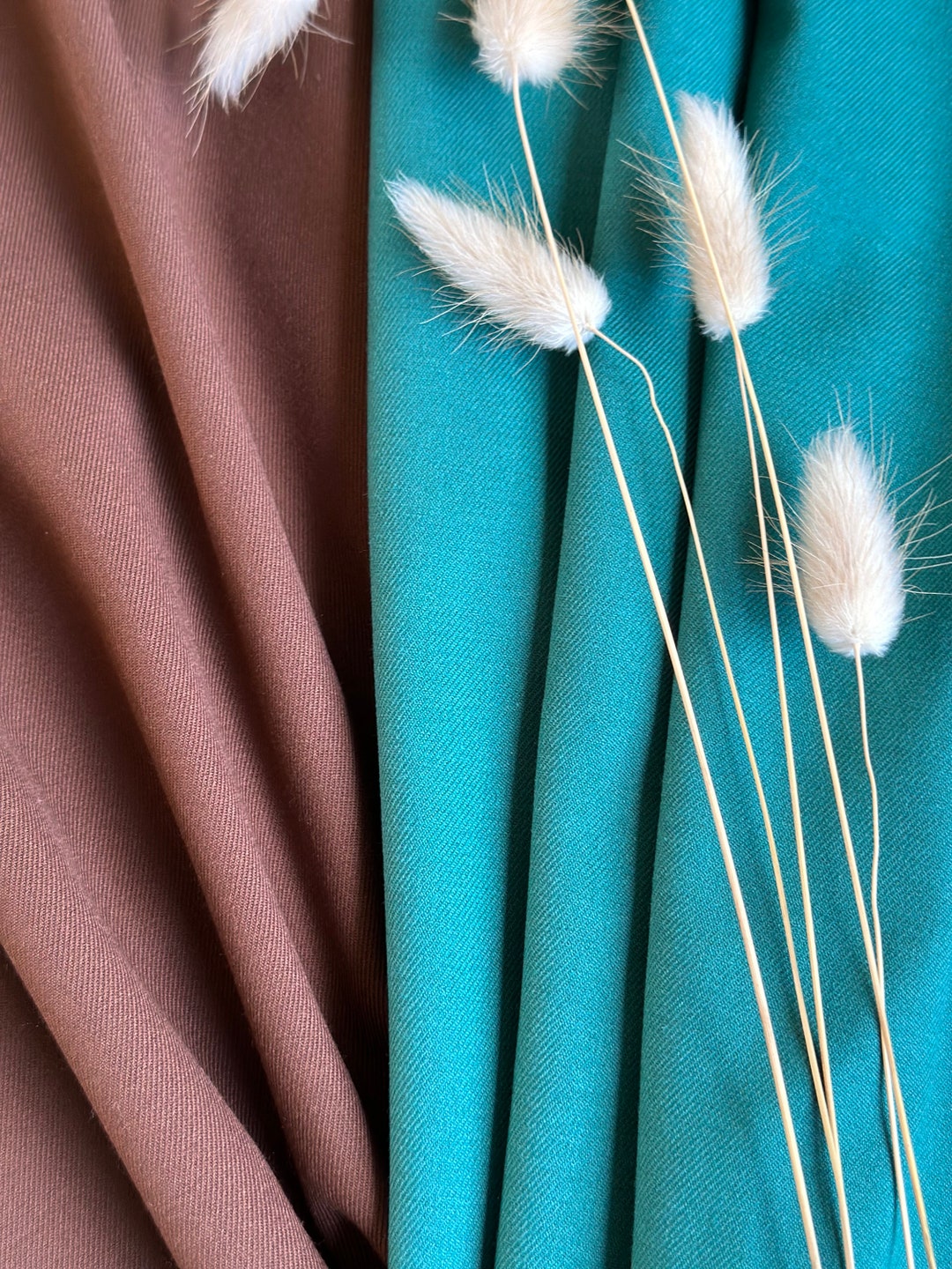 Organic Soft Woven Bamboo Fabric- Jade/ Chocolate - Etsy