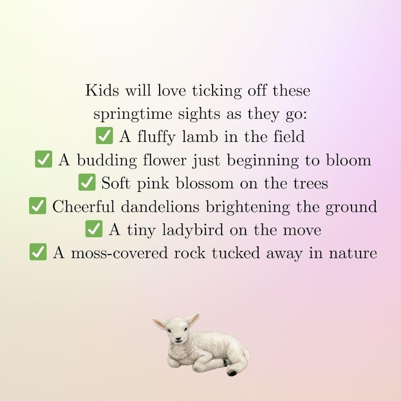 Spring Nature Scavenger Hunt Printable for Kids Outdoor Activity ...