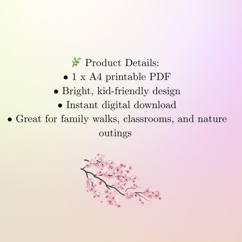 Spring Nature Scavenger Hunt Printable for Kids Outdoor Activity ...