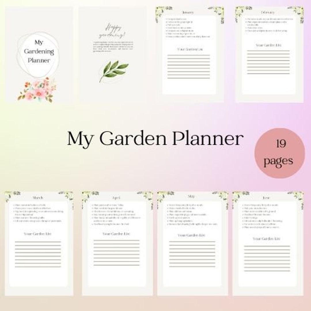 Printable Garden Planner: Monthly Gardening Tips (a4/letter) (digital ...