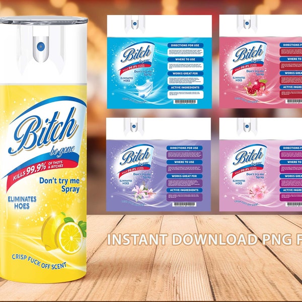 Bitch Spray Template - Etsy