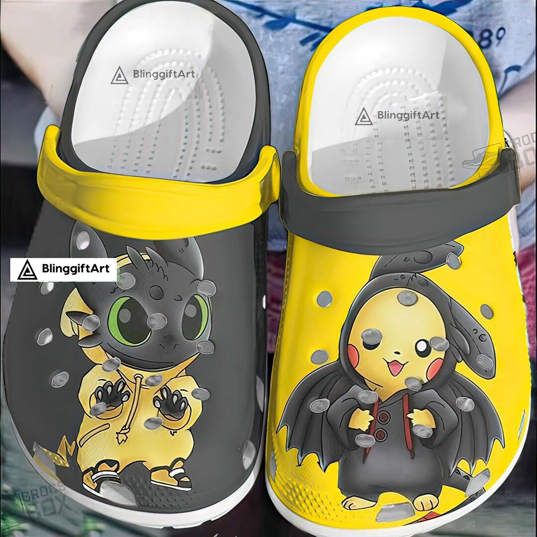 Baby Toothless and Pikachu Clogs Shoes for Pokemon Fans - Etsy