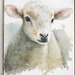 Watercolor Baby Sheep Digital Wall Art for Nursery Decor Canvas-ready ...