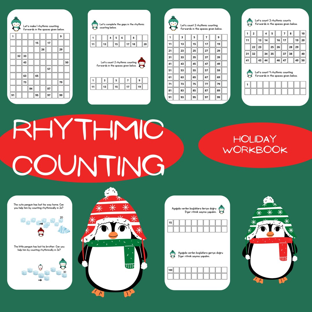 Rhythmic Numbers Adventure: Kids' Counting Worksheets, Math for Kids ...