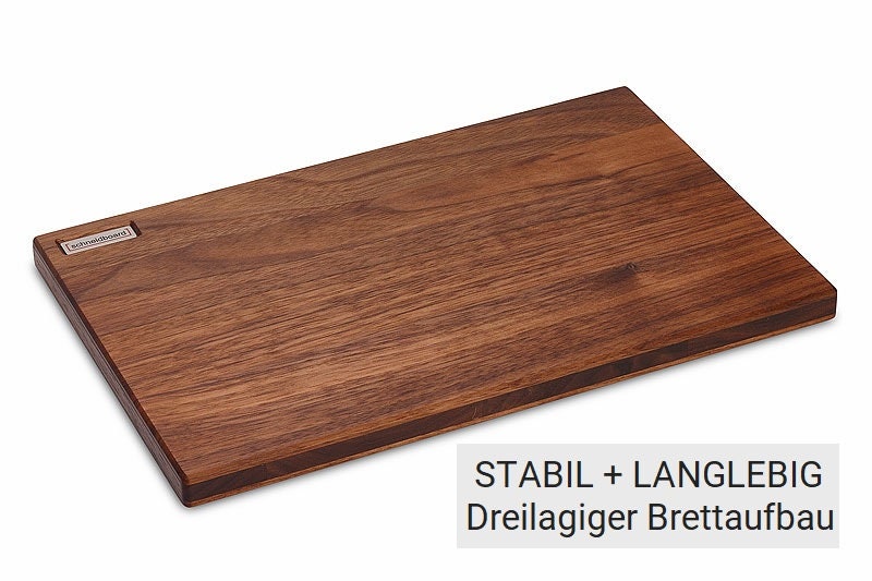 Tabla de desayuno de nogal premium individual, Made in Germany, 29x19x1 ...
