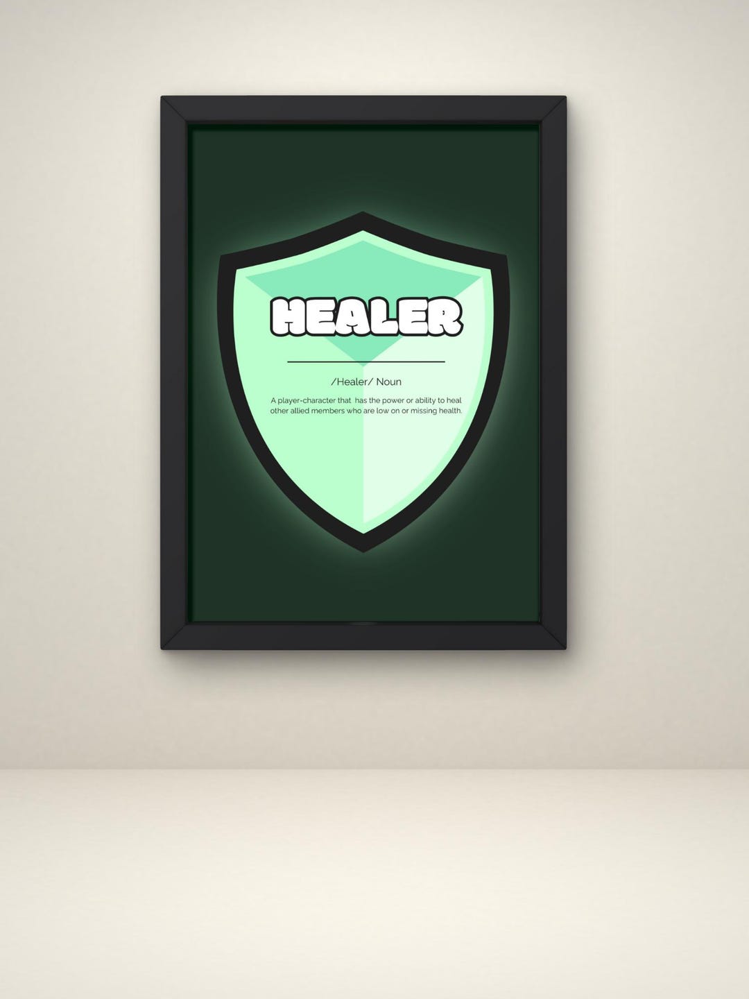 Healer Role Print Gaming Poster Aesthetic Decor Wall Art Premium Matte ...