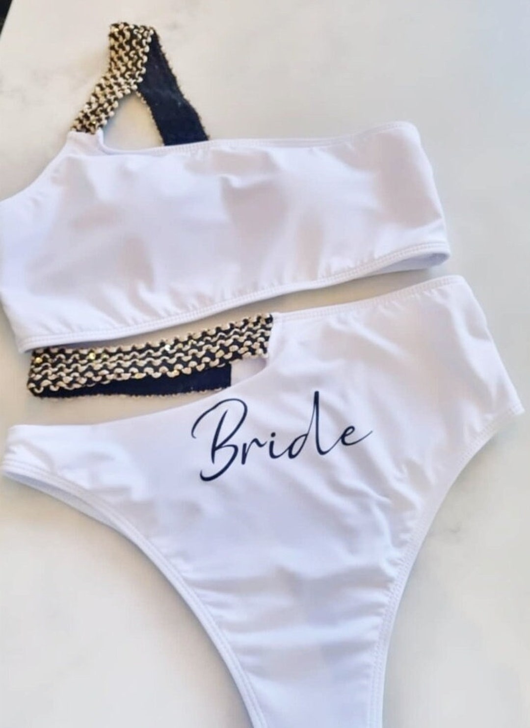 Bride Bikini,personalised Bride Swimsuit ,honeymoon Bikini,personalised ...