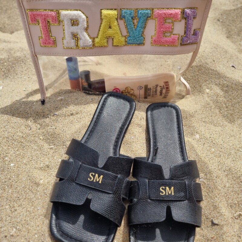 Monogrammed Slides - Etsy