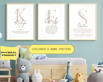 Personalized Kids' Room Posters - Customizable With Initial, Name, and ...