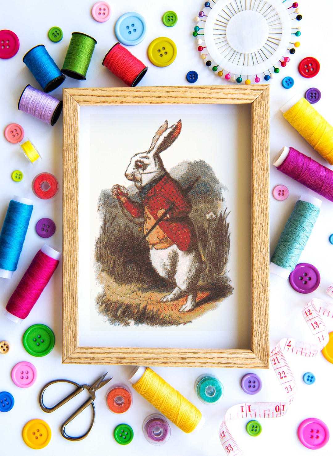 Alice in Wonderland White Rabbit Cross Stitch Pattern - Pdf - Etsy
