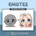 Emote YCH / Base Pack 01 8 Bases to Draw Your Own Emotes On - Etsy