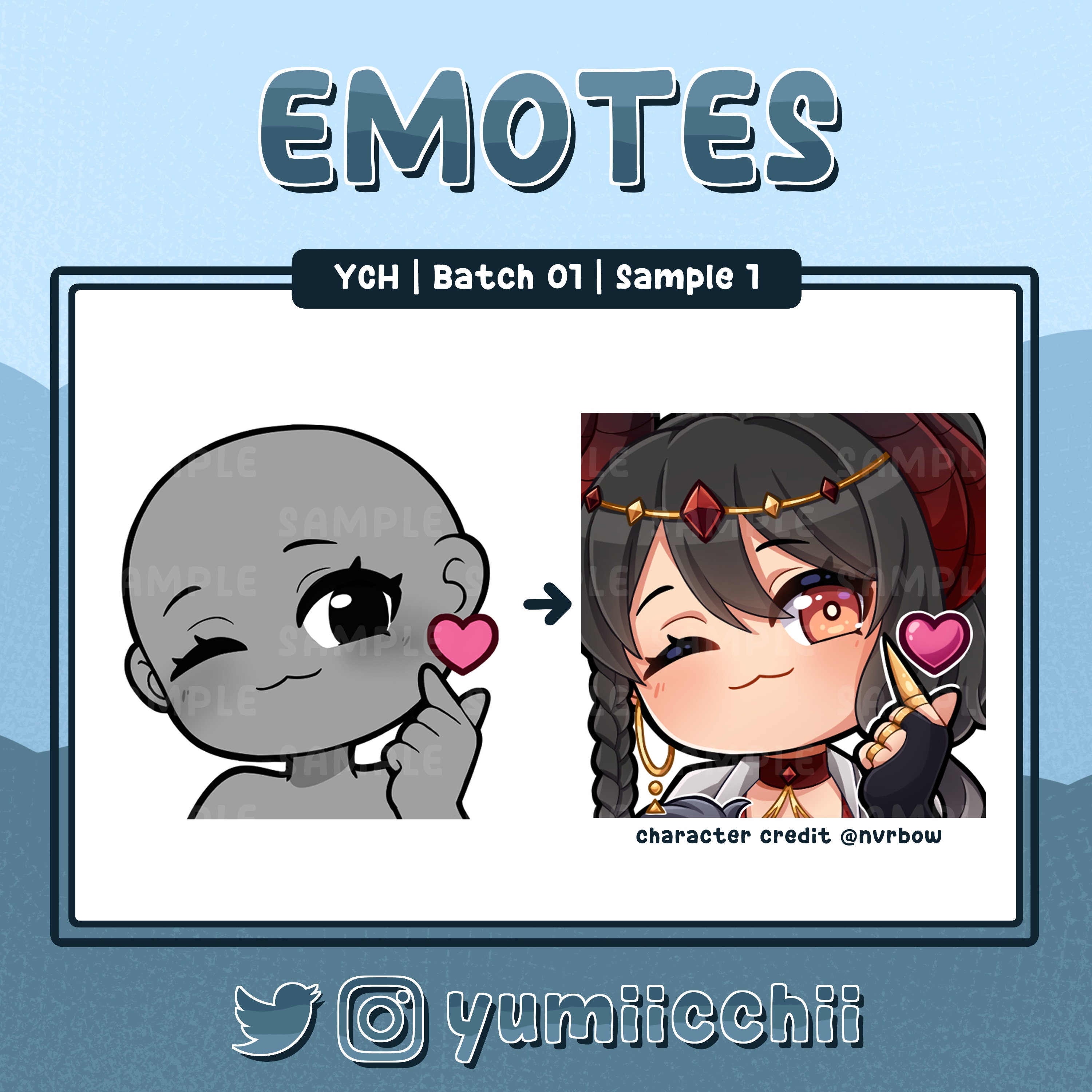 Emote YCH / Base Pack 01 | 8 Bases to Draw Your Own Emotes On - Etsy