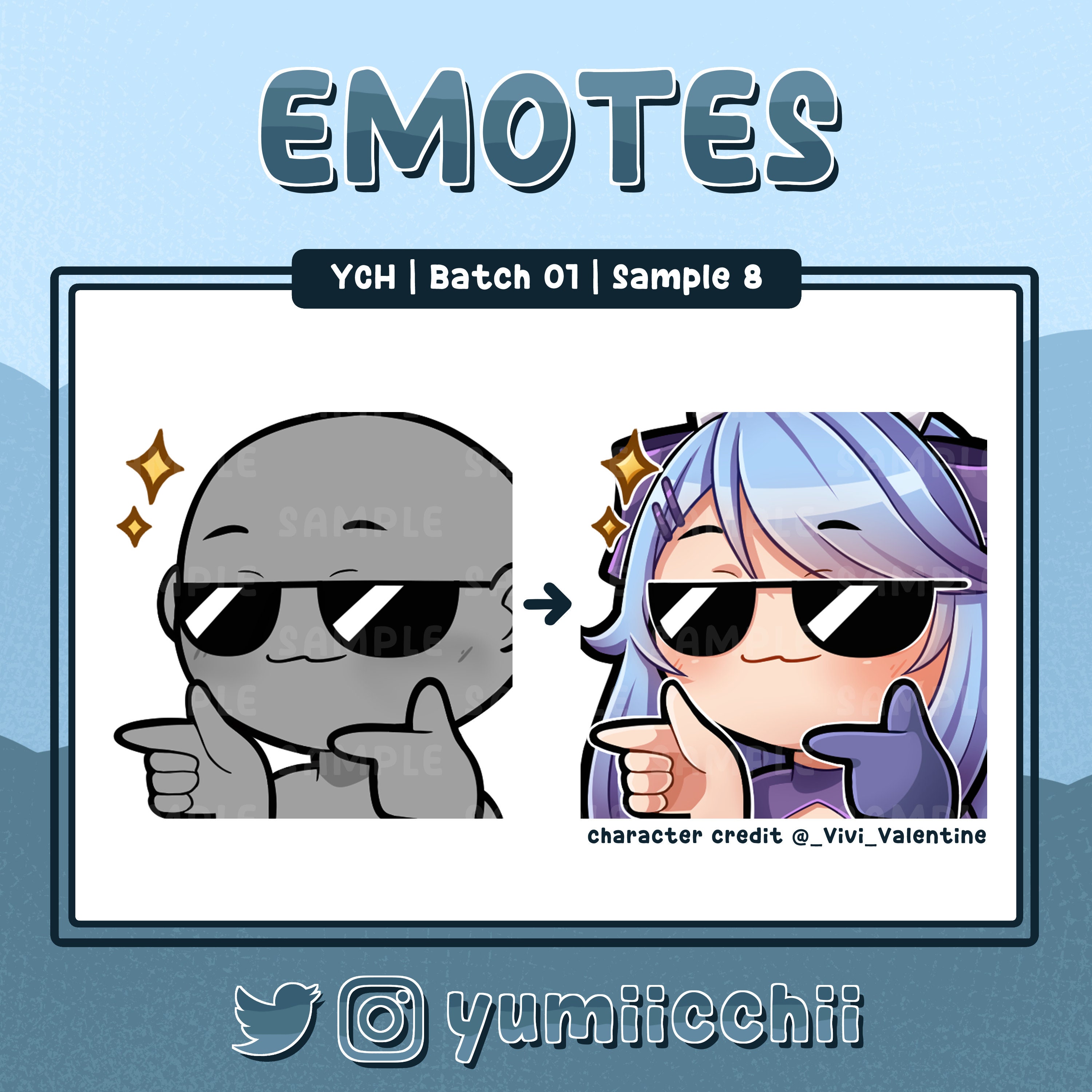 Emote YCH / Base Pack 01 8 Bases to Draw Your Own Emotes On - Etsy