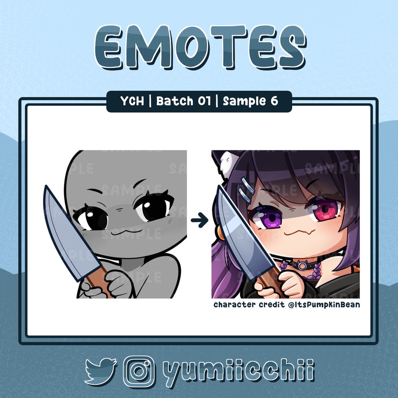 Emote YCH / Base Pack 01 8 Bases to Draw Your Own Emotes On - Etsy