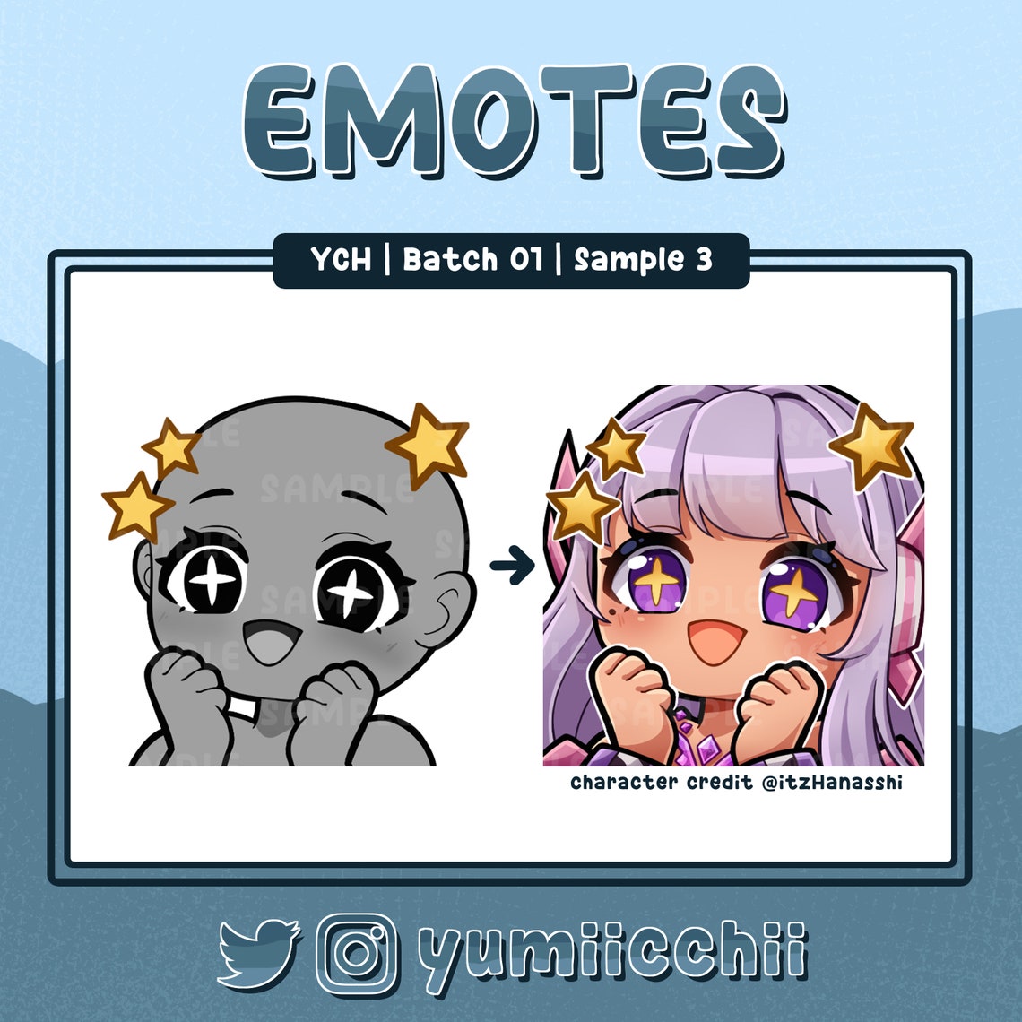 Emote YCH / Base Pack 01 8 Bases to Draw Your Own Emotes On - Etsy