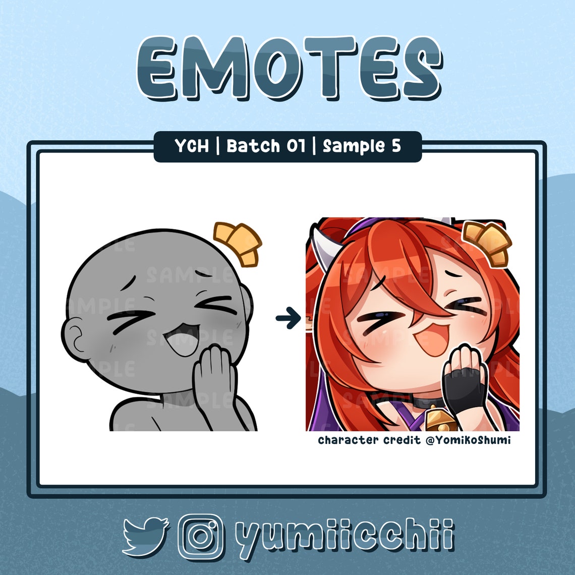 Emote YCH / Base Pack 01 8 Bases to Draw Your Own Emotes On - Etsy