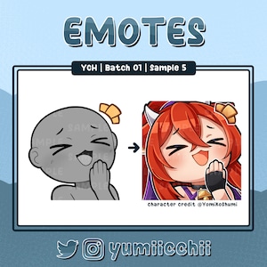 Emote YCH / Base Pack 01 | 8 Bases to Draw Your Own Emotes On - Etsy