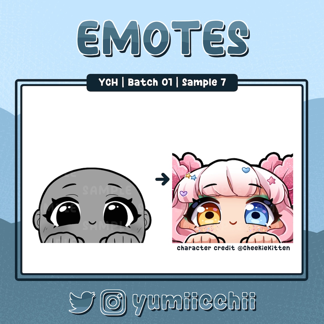 Emote YCH / Base Pack 01 8 Bases to Draw Your Own Emotes On - Etsy