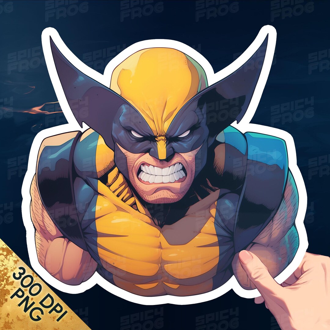 Wolverine Sticker, Digital File, PNG, Sticker for Merch, T-shirt ...