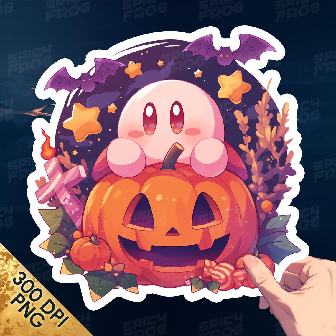 Kirby Sticker, Digital File, PNG, Sticker for Merch, T-shirt, Tumblers ...