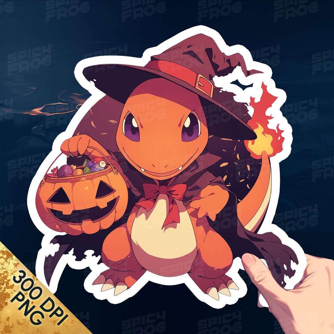 Charmander Sticker, Digital File, PNG, Sticker for Merch, T-shirt ...
