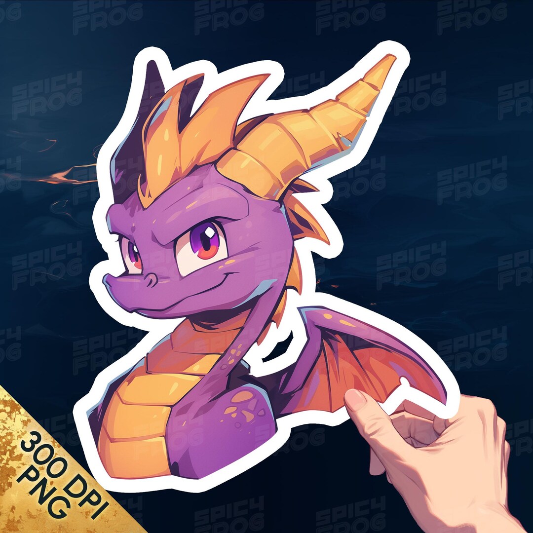 Spyro Sticker, Digital File, PNG, Sticker for Merch, T-shirt, Tumblers ...