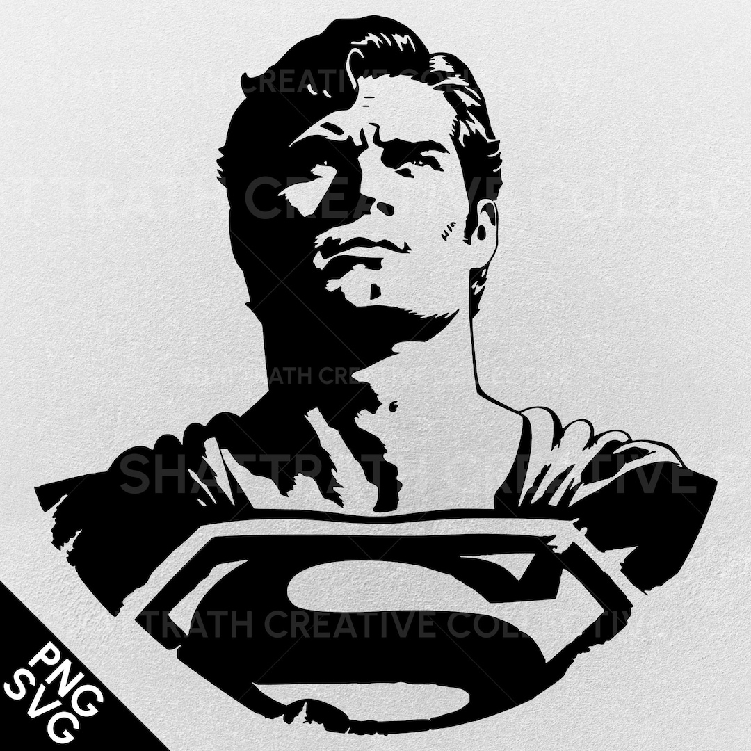 Superman Stencil, Digital SVG PNG, Stencil for Wall Art, Laser, Vinyl ...