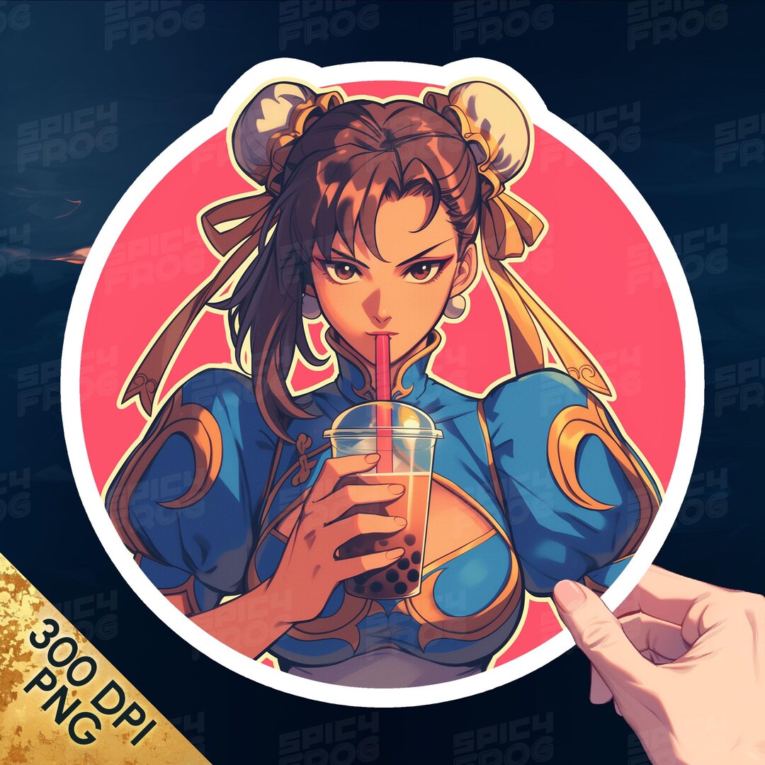 Chun-li Sticker, Digital File, PNG, Sticker for Merch, T-shirt ...