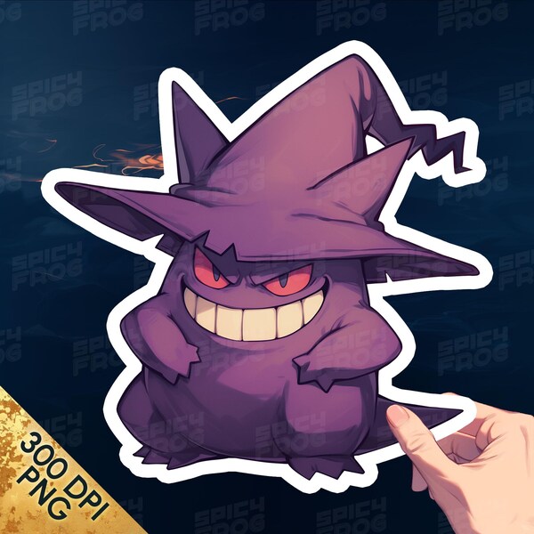 Gengar Pumpkin Stencil - Etsy