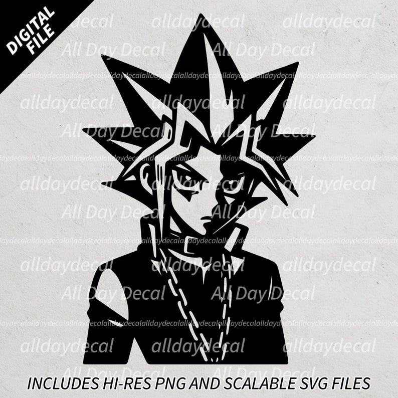Plantilla de Yugi Mutoh / Descarga digital SVG PNG, archivo de corte ...