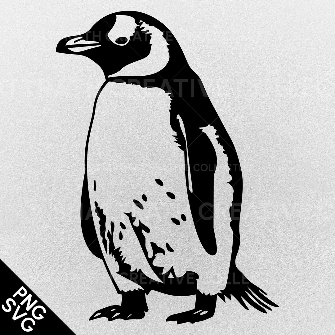 Penguin Stencil, Digital SVG PNG, Stencil for Wall Art, Laser, Vinyl ...