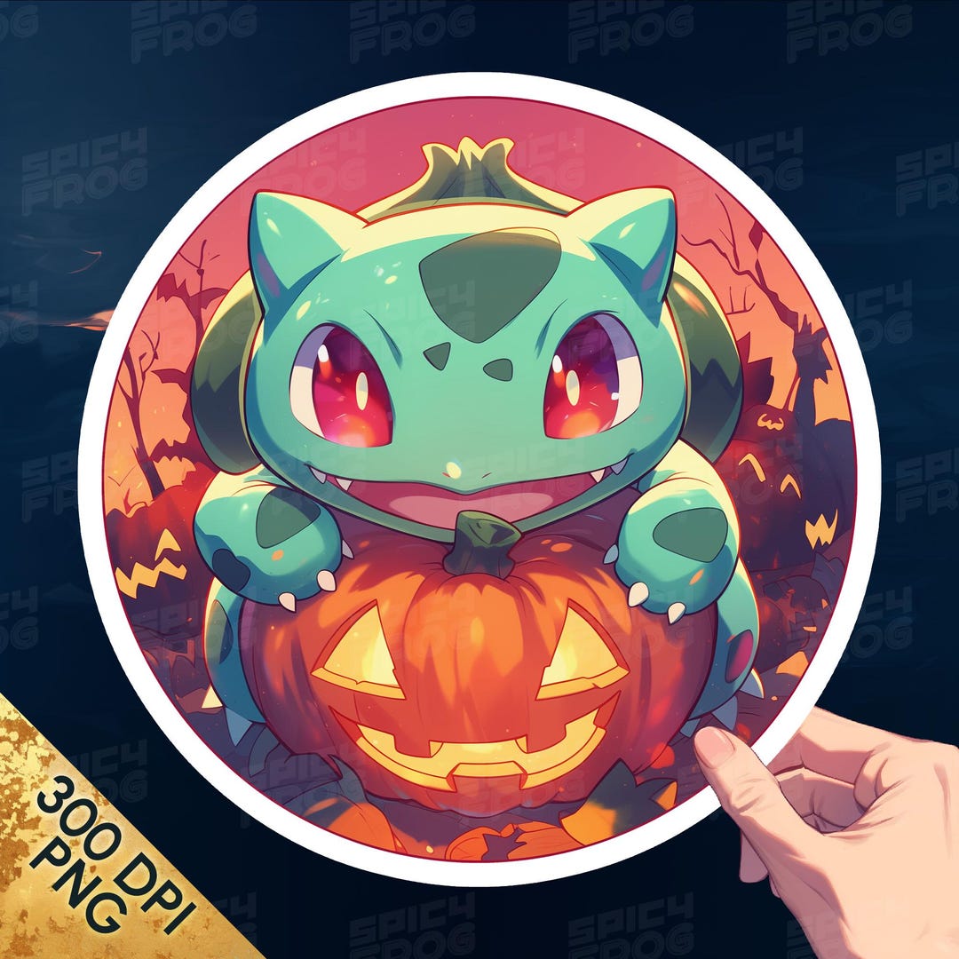 Bulbasaur Sticker, Digital File, PNG, Sticker for Merch, T-shirt ...