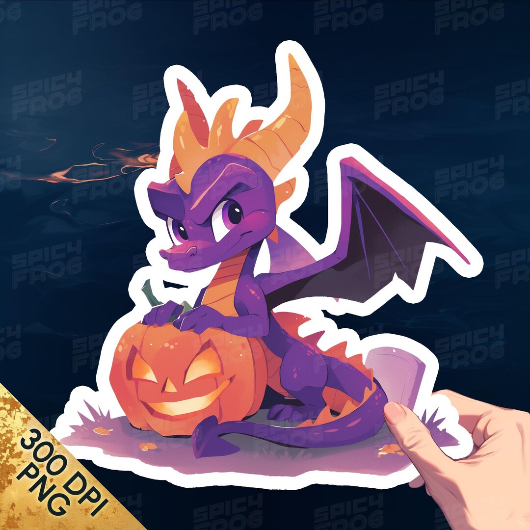 Spyro Sticker, Digital File, PNG, Sticker for Merch, T-shirt, Tumblers ...