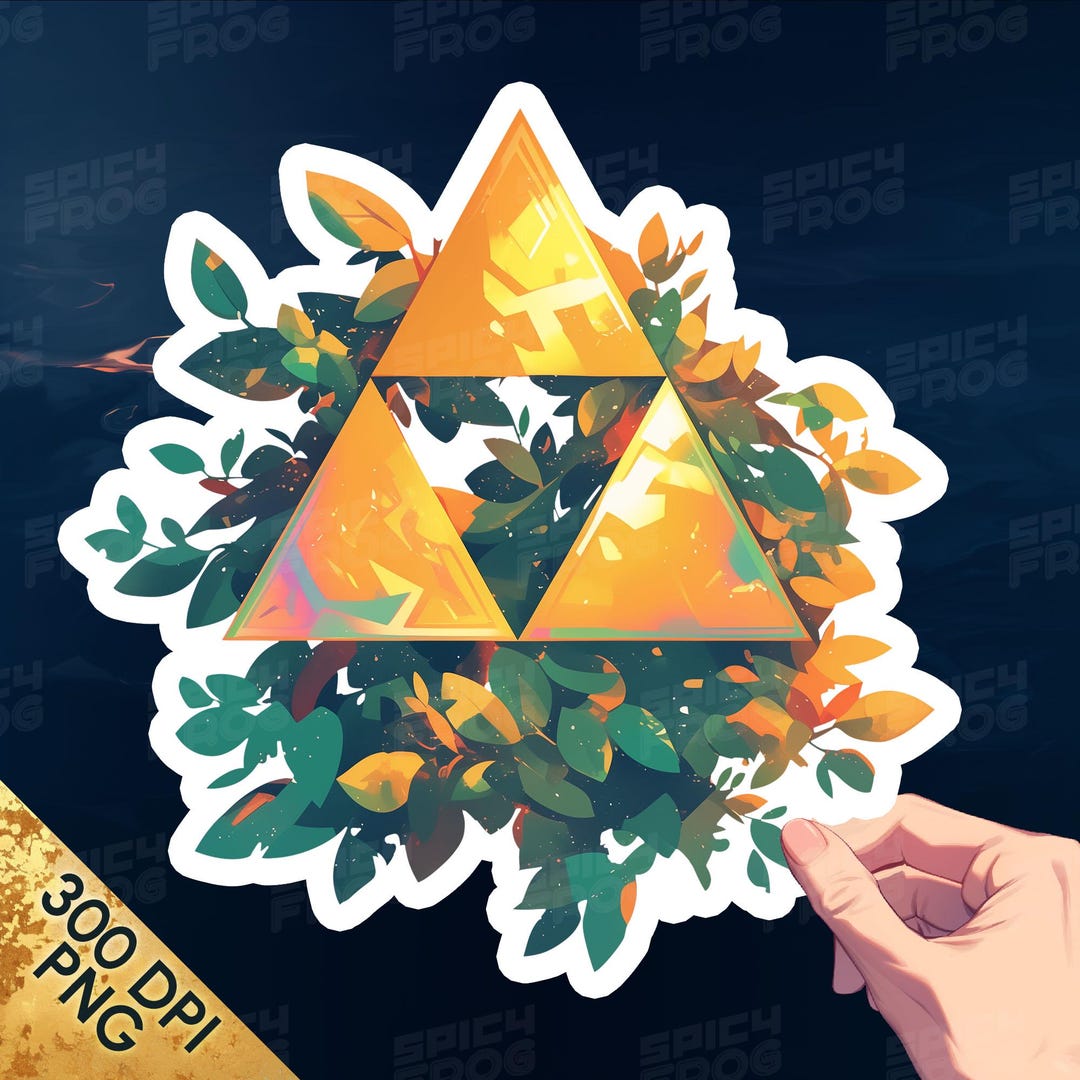 Triforce Sticker, Digital File, PNG, Sticker for Merch, T-shirt ...