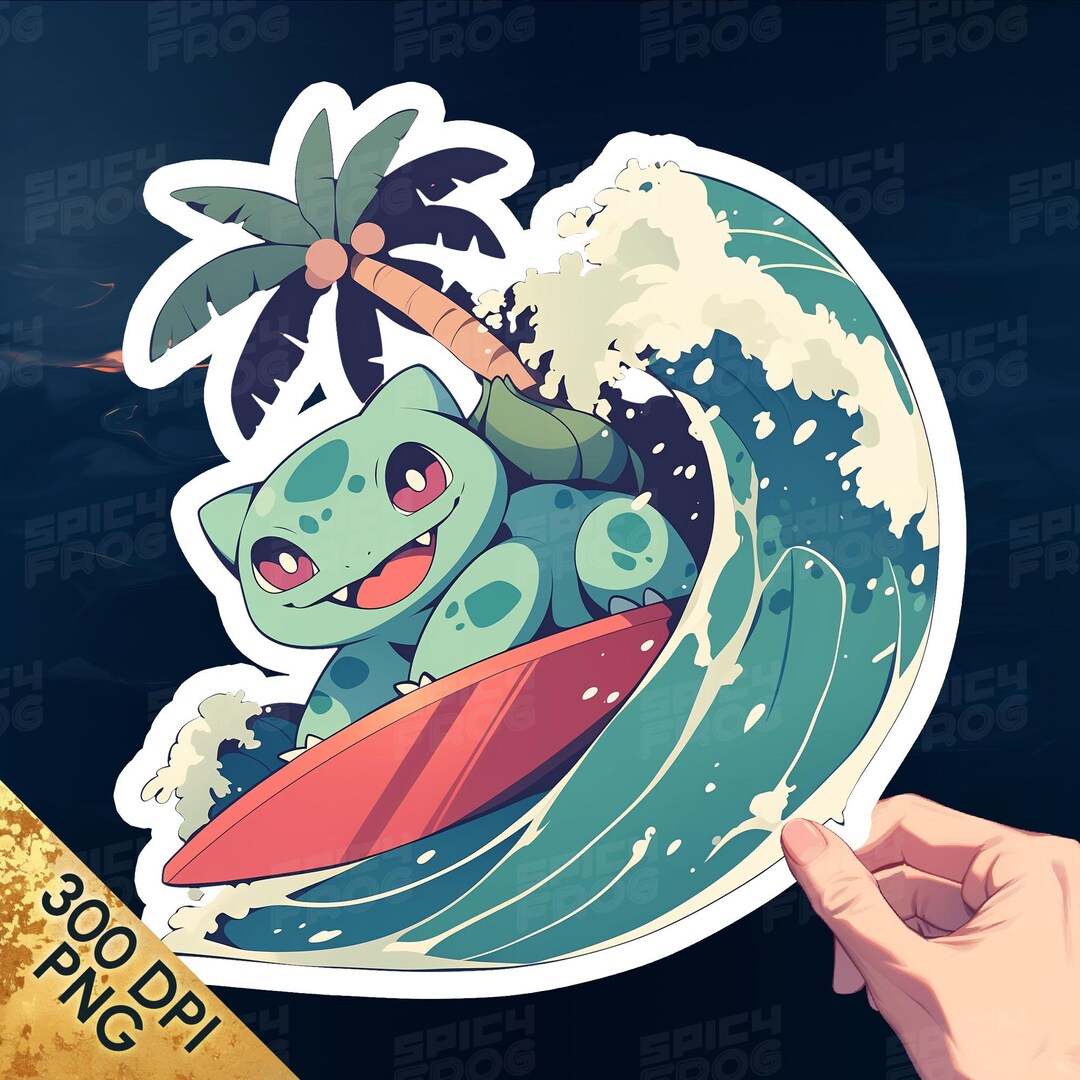 Bulbasaur Sticker, Digital File, PNG, Sticker for Merch, T-shirt ...