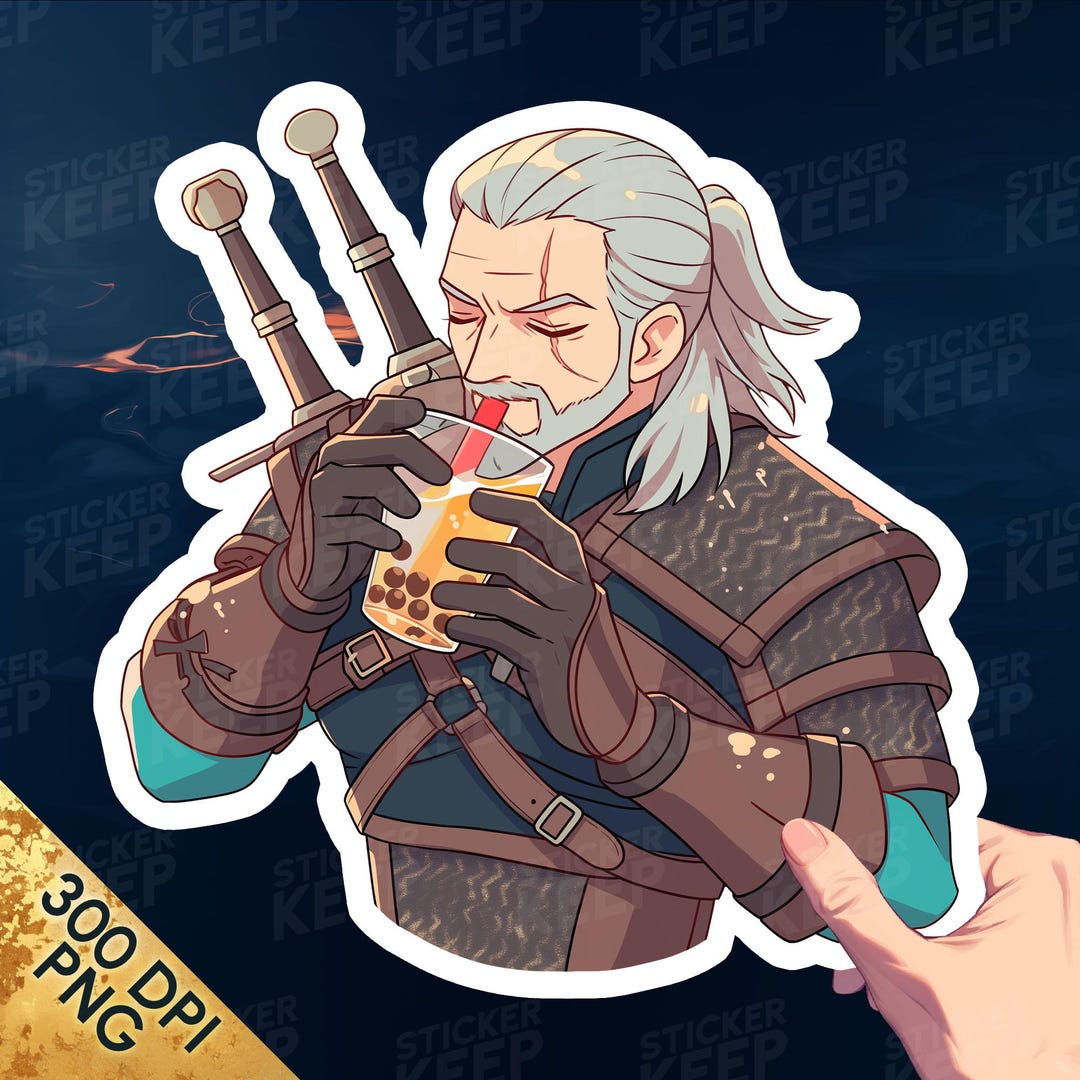 The Witcher Sticker, Digital File, PNG, Sticker for Merch, T-shirt ...