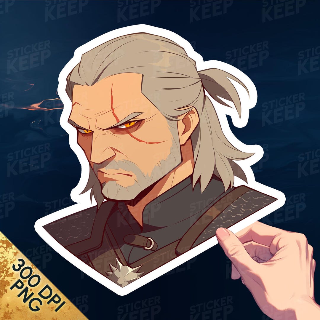 The Witcher Sticker, Digital File, PNG, Sticker for Merch, T-shirt ...