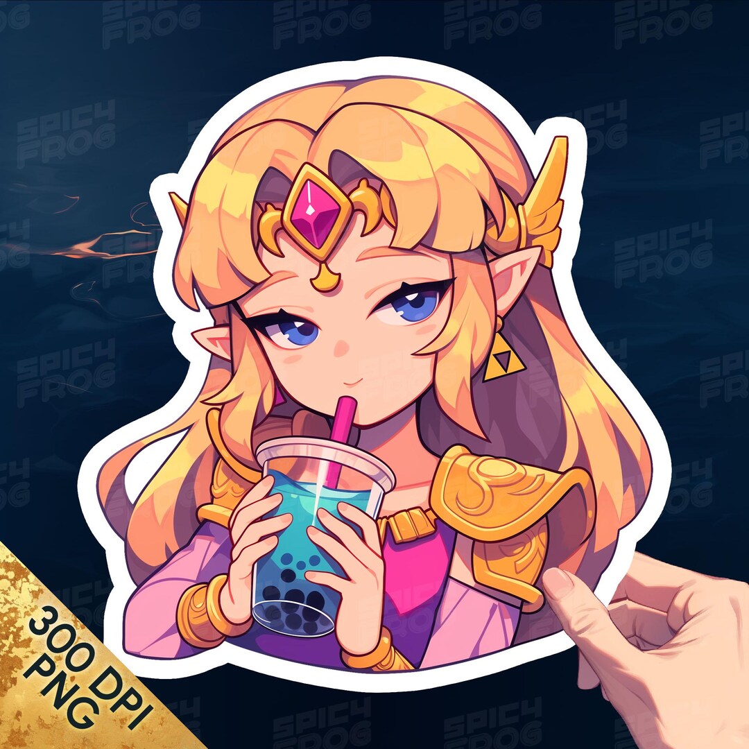 Princess Zelda Sticker, Digital File, PNG, Sticker for Merch, T-shirt ...