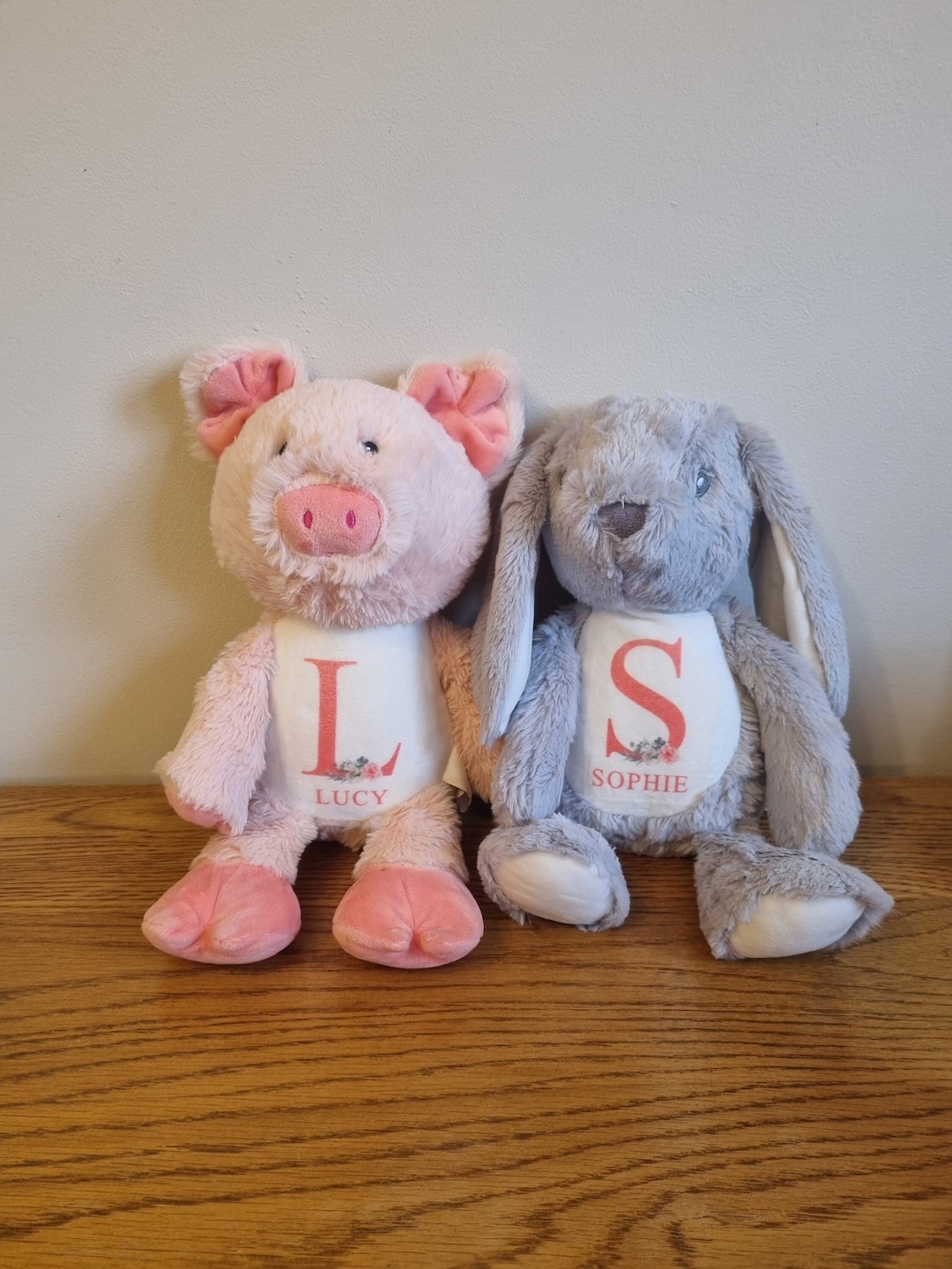 Personalised Initial and Name Soft Toy New Baby Gift Baby Shower ...