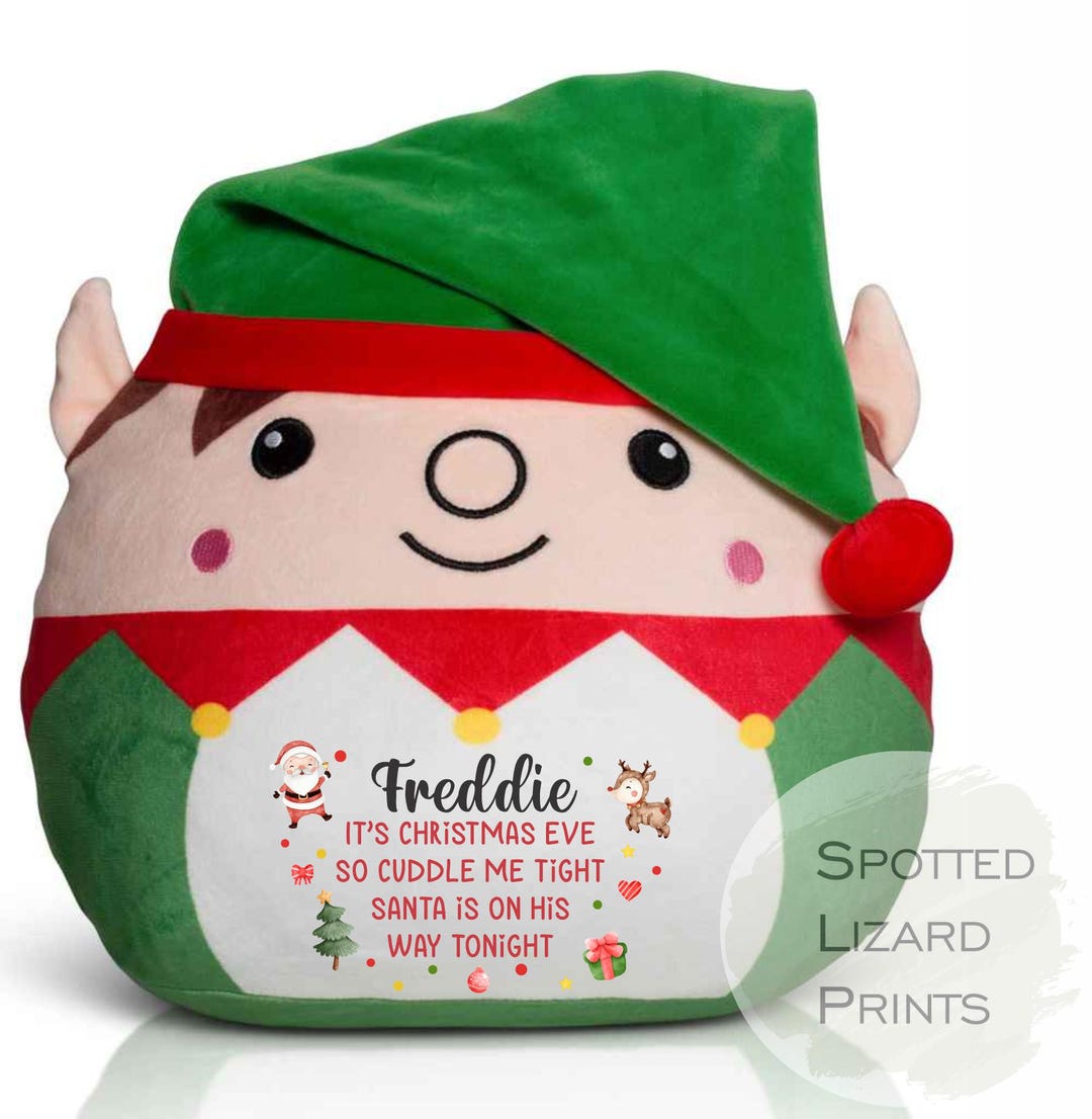 Personalised Elf Christmas Eve Box Filler Teddy Bear Plushie Present ...